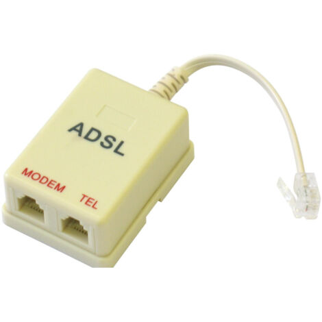Adsl Rj11 Telecom Plus Splitter Plug Internet Line Fax Phone Socket