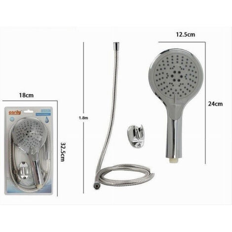 Kit Doccetta Bagno Doccino Soffione Doccia Multigetto Laccio 1,8 Mt ...