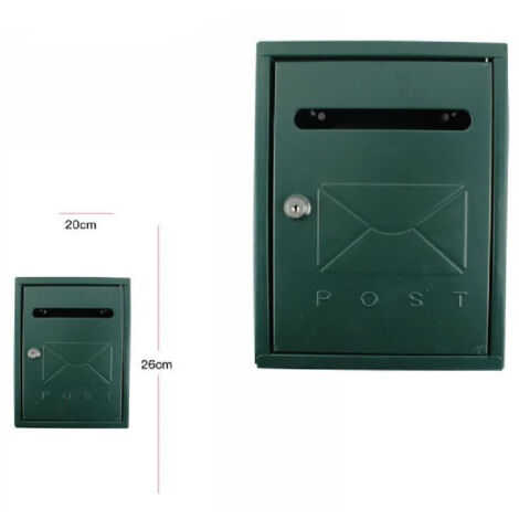 Postal Postain Box External Metal Letters Verde 26x20cm 64915
