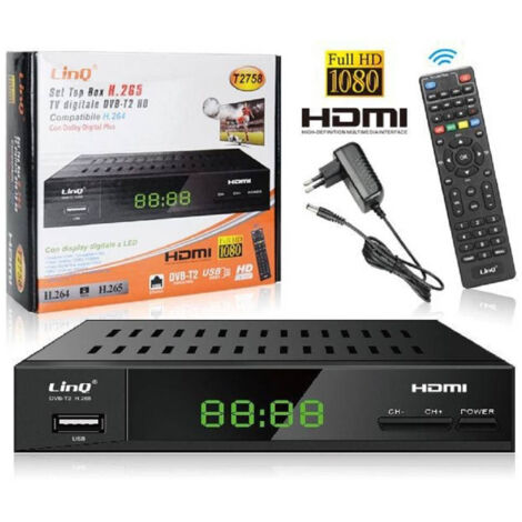 Décodeur Tv Numérique Terrestre T2 Décodeur Full Hd Dvb-t2 Hd H.265 Pvr ...