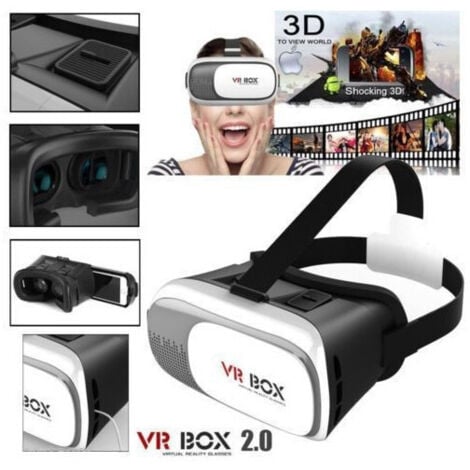 Trade Shop - Occhiali Realt' Virtuale 3d Vrbox Giochi Film 360° Con Controler Bluetooth