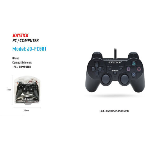 Trade Shop - Joystick Usb Para Pc Con Joypad Analogical Para Pc / Computer Maxtech Jo-pc01