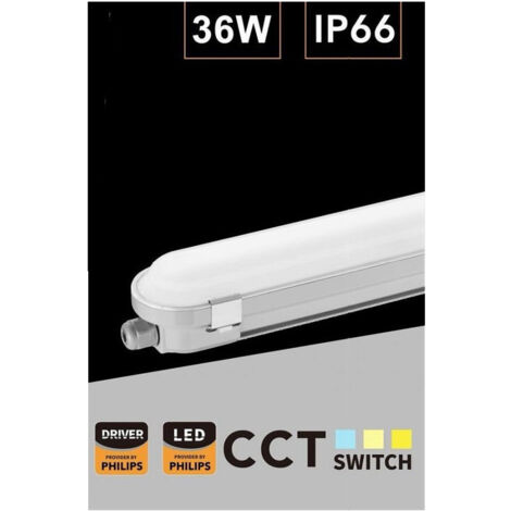 Trade Shop - Tubo Led Luz De Techo Lineal 120cm 36 Vatios Ip66 Cct ...