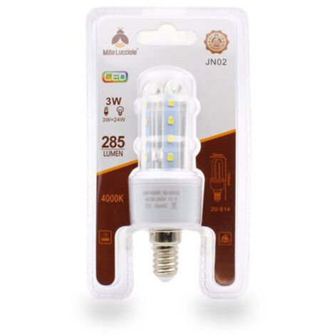 Trade Shop - Copy Of Lampadina Led E14 3w 2u Luce Tubola Tubo Attacco Piccolo Lineare Luce Calda ...