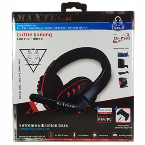 Trade Shop - GAMING HEADSET DAY CUFFS MIT MICROPHY FÜR PS4/PC MAXTECH ...