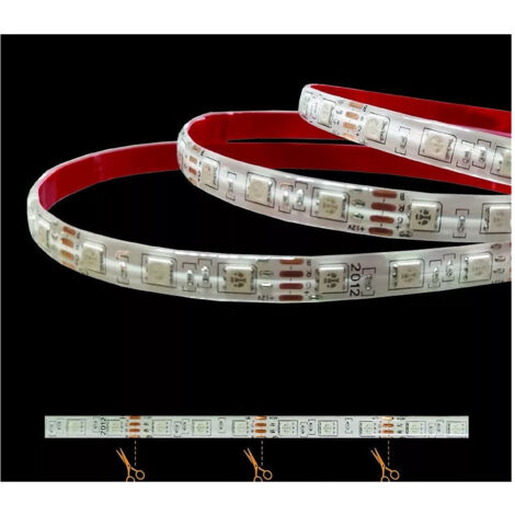 Trade Shop - LED-STREIFEN SMD RGB 5050 60D 12V 7W/M IP55 SPULE 5 METER ...