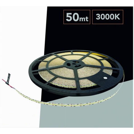 Trade Shop - LED-STREIFEN SMD 2835 SPULE VON 50MT 24V IP20 LICHT 3000K ...
