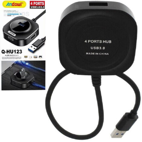Trade Shop - SMART USB HUB 4 IN 1 MIT 4 USB 3.0/2.0 PORTS Q-HU123 ...
