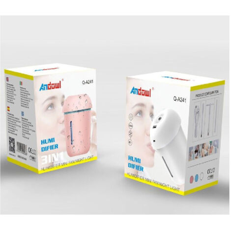 Trade Shop - MINI HUMIDIFIER 3 IN 1 PORTATILE MIT FUNGO LIGHTO ROOM