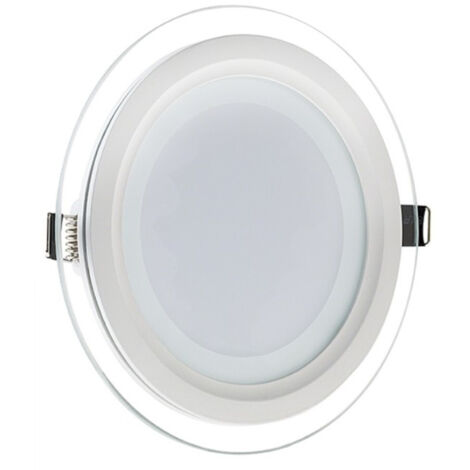 Trade Shop - SCHLANKES LED-PANEL, RUND, EINBAU, GLASRAHMEN, 24W CCT ...