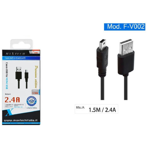 Trade Shop - USB-KABEL AUF MINI USB/V3 1,5 MT 2,5 A DATENÜBERTRAGUNGS ...