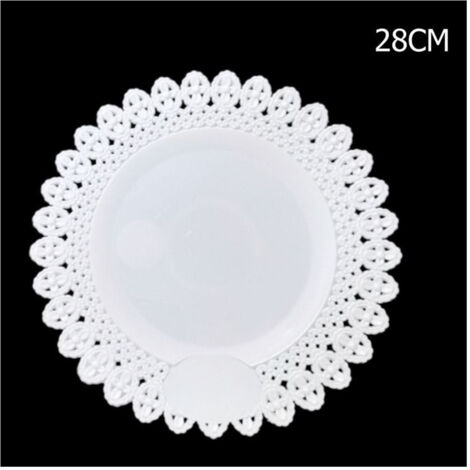 Trade Shop - Setzen Sie 2 STÜCKE. Trima Trinate White 28 cm Runde ...