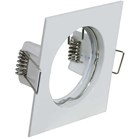 Trade Shop - Strahlerhalter quadratisch Einbaustrahlerhalter weiß LED ...