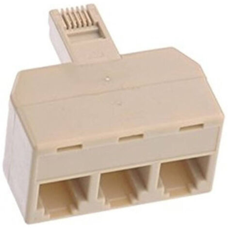 Trade Shop - SPLITTER TELEFON SPLITTER ADAPTER 3 AUSGÄNGE BUCHSE ...