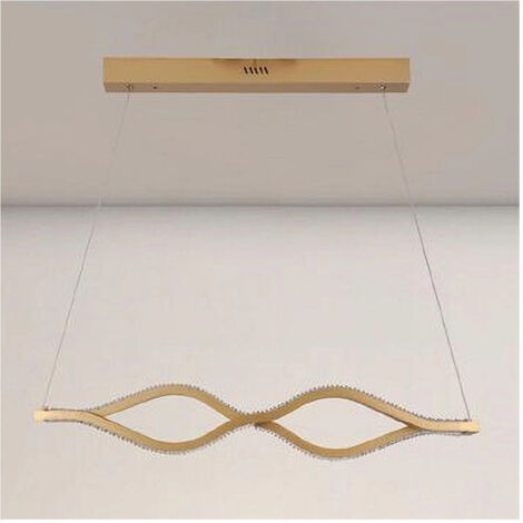 Trade Shop - 58 WATT LED PENDELLEUCHTE WAVE INFINITY CRYSTAL WAVY GOLD ...