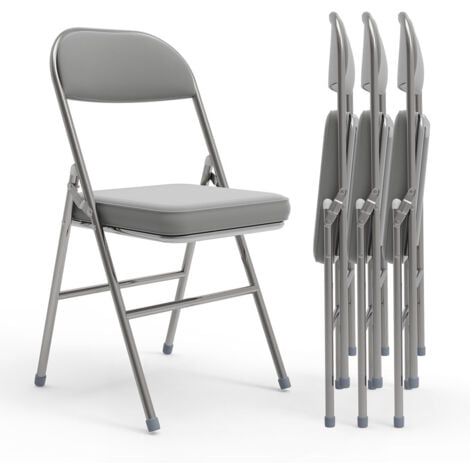 Sillas Plegabless - Pack 4 Sillas Basic - Gris