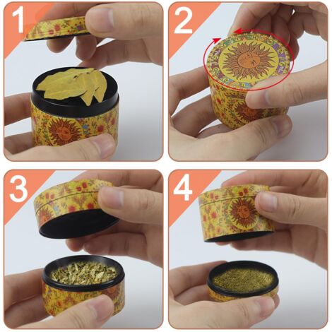 Broyeur à pollen, Broyeur d'herbes Moulin à épices en Aluminium pour ...