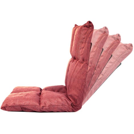 Aga Fauteuil de sol inclinable 36x48x48 cm Rouge