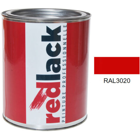Dose 1L Lack Mehrzweckfarbe – RAL 3020 – Verkehrsrot – Glanz – für ...