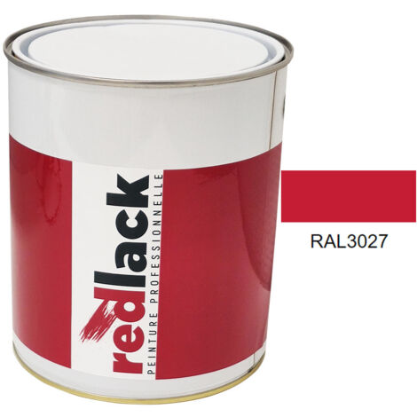 Bote de 3 L de pintura – RAL 3027 Rojo frambuesa – mate – para ...
