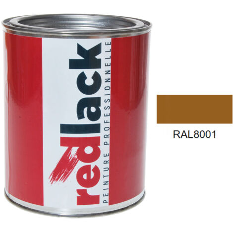 Pintura Marrón Siena RAL 8001 Satinado multisoporte 1L Redlack