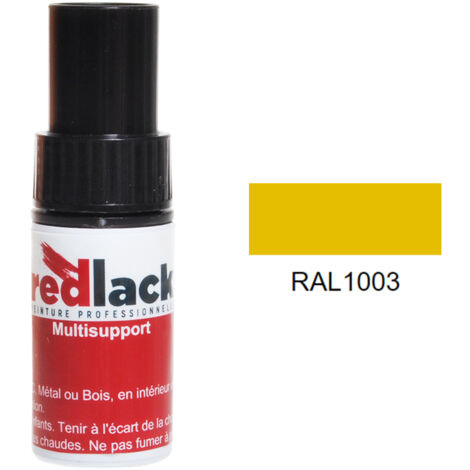 Frasco de retoque con pincel 9 ml – RAL 1003 – Amarillo seguridad ...