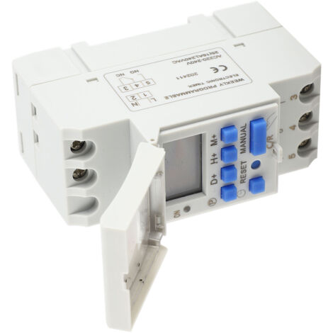 Decdeal AHC15A Minuterie Industrielle Numérique,Programmateur Hebdomadaire Digital 16A 220V ...