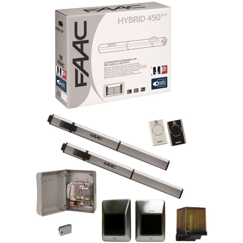 KIT HYBRID INTEGRAL Motorisation portail battant FAAC 24V - FAAC