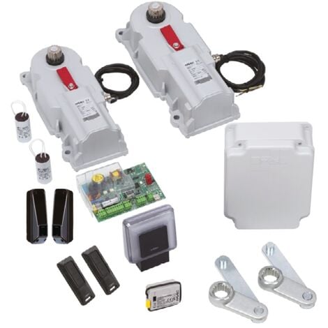 KIT POWER INTEGRAL 24V AVEC CAISSONS MOTORISATION POUR PORTAILS BATTANTS FAAC - FAAC