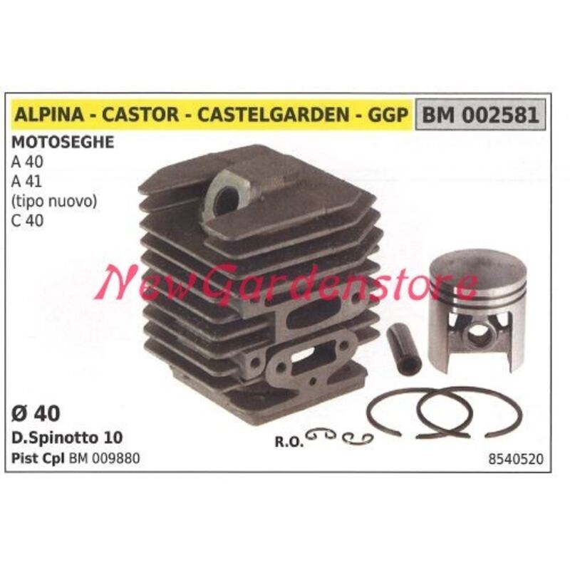 Cylindre piston segment ALPINA moteur tronçonneuse A40 41 C40 002581