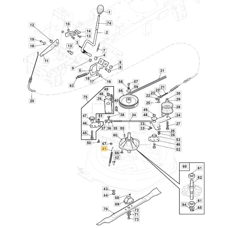 Ressort de frein de lame ORIGINAL STIGA tracteur de pelouse tondeuse ...