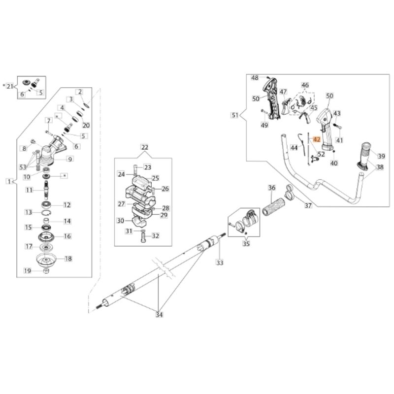 ORIGINAL EMAK modèles BC350T débroussailleuse câble d'accélérateur ...