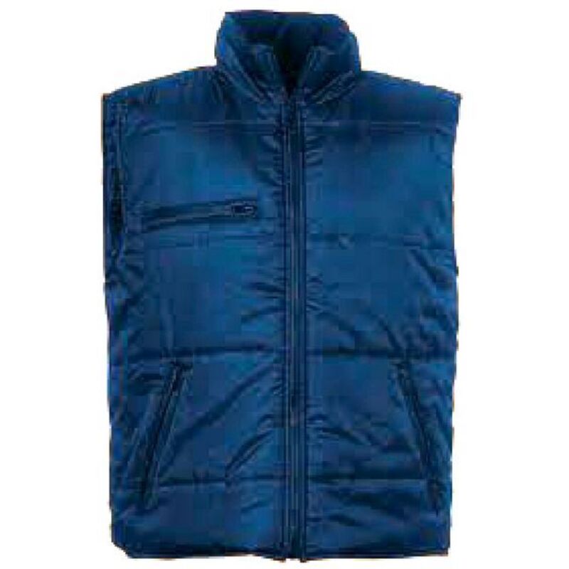 Gilet matelassé en polyester avec col en polaire différentes tailles