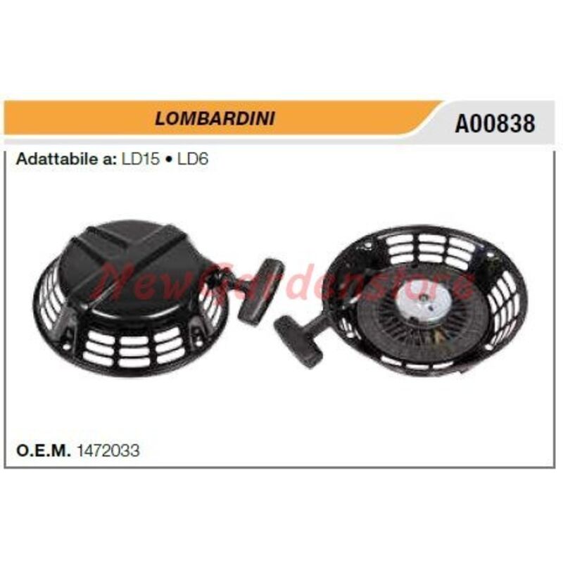 Démarreur LOMBARDINI motoculteur LD15 LD6 A00838