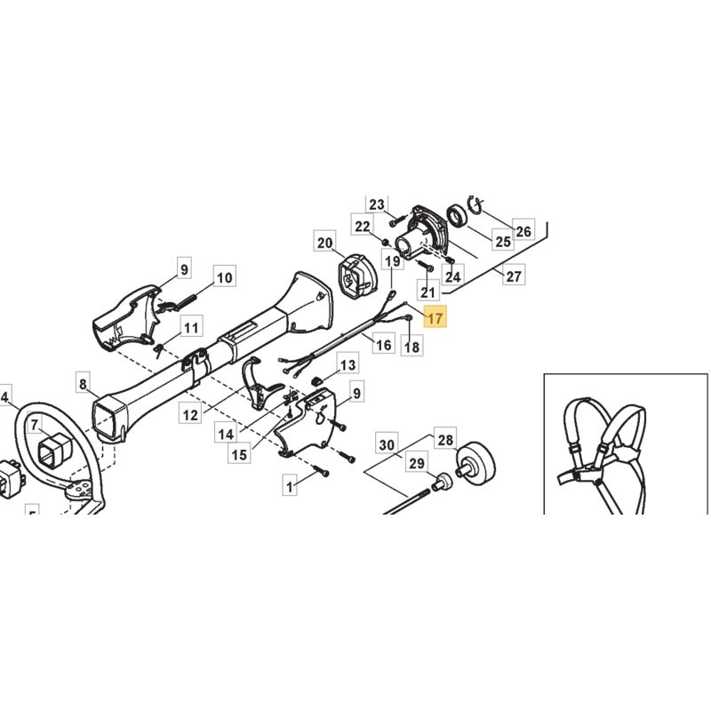 Câble d'accélérateur ORIGINAL STIGA débroussailleuse CB44 - SB43P ...