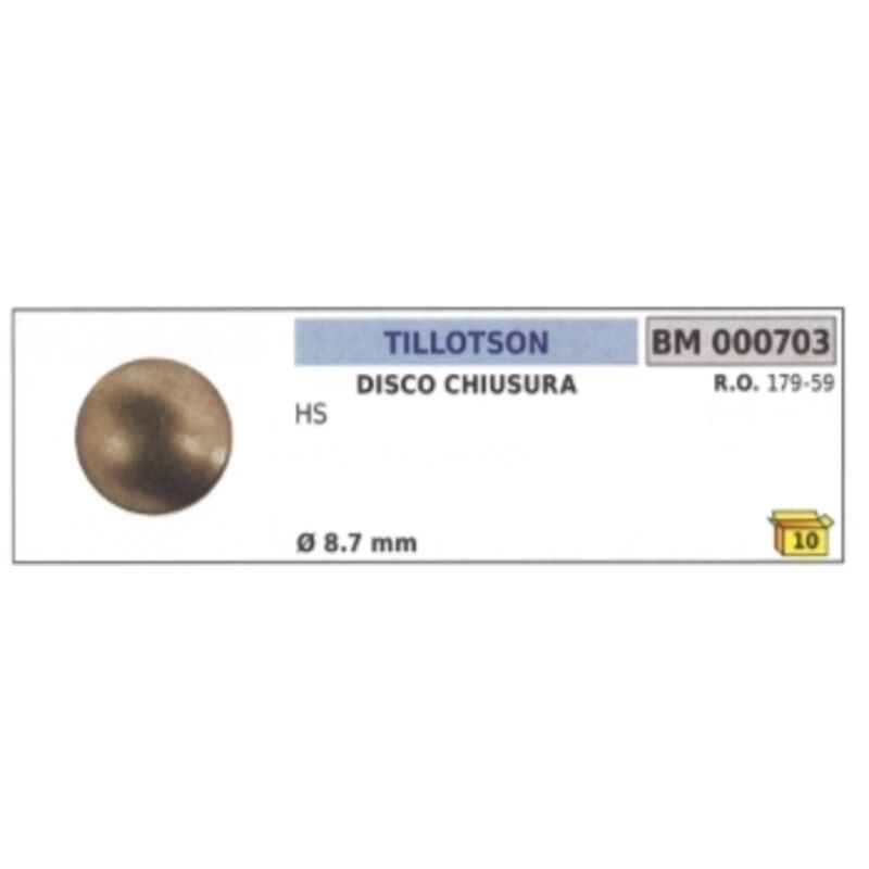 Disque de blocage TILLOTSON HS tronçonneuse Ø extérieur 8,7 mm 179-59