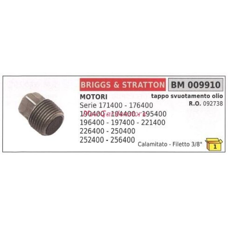 Bouchon de remplissage d'huile B&S tondeuse à gazon série 171400 176400 ...