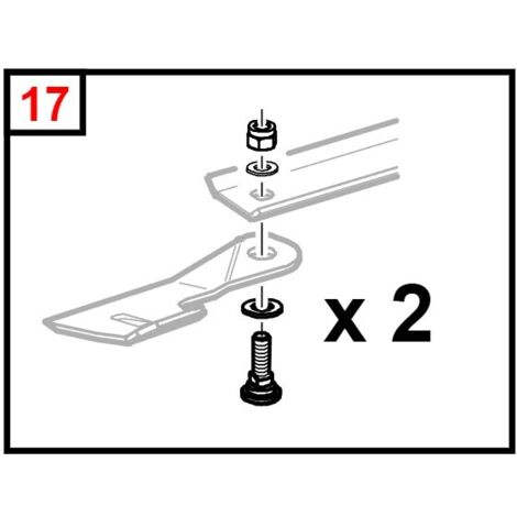 Jeu de couteaux ORIGINAL GIANNI FERRARI vis machine professionnelle GTM 155