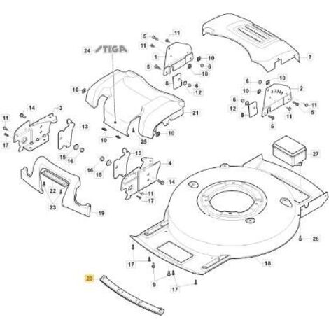 PARE-CHOC AVANT ALU GRIS ASTRAL MODEL1 ORIGINAL STIGA - 381393706/0