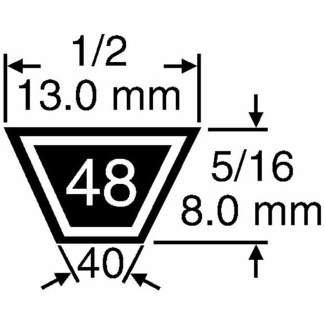 Courroie de tracteur de pelouse en KEVLAR 4L 680104 1/2x104 12,7x2641,6mm