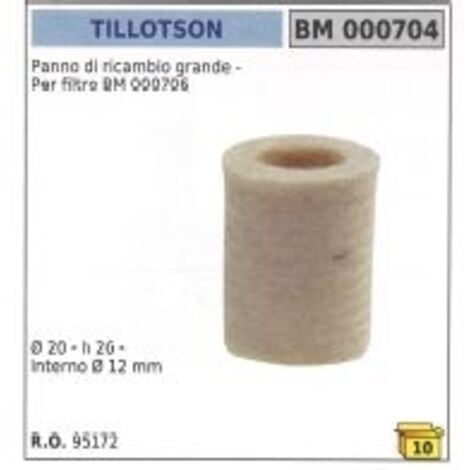 TILLOTSON chiffon de rechange grand Ø 20 mm hauteur 26 mm intérieur Ø ...