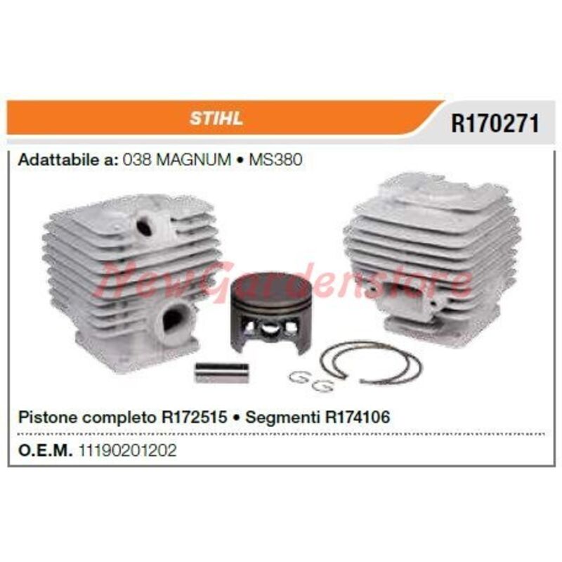 STIHL Kettensägen-Segmentkolbenzylinder 038 MAGNUM MS380 R170271