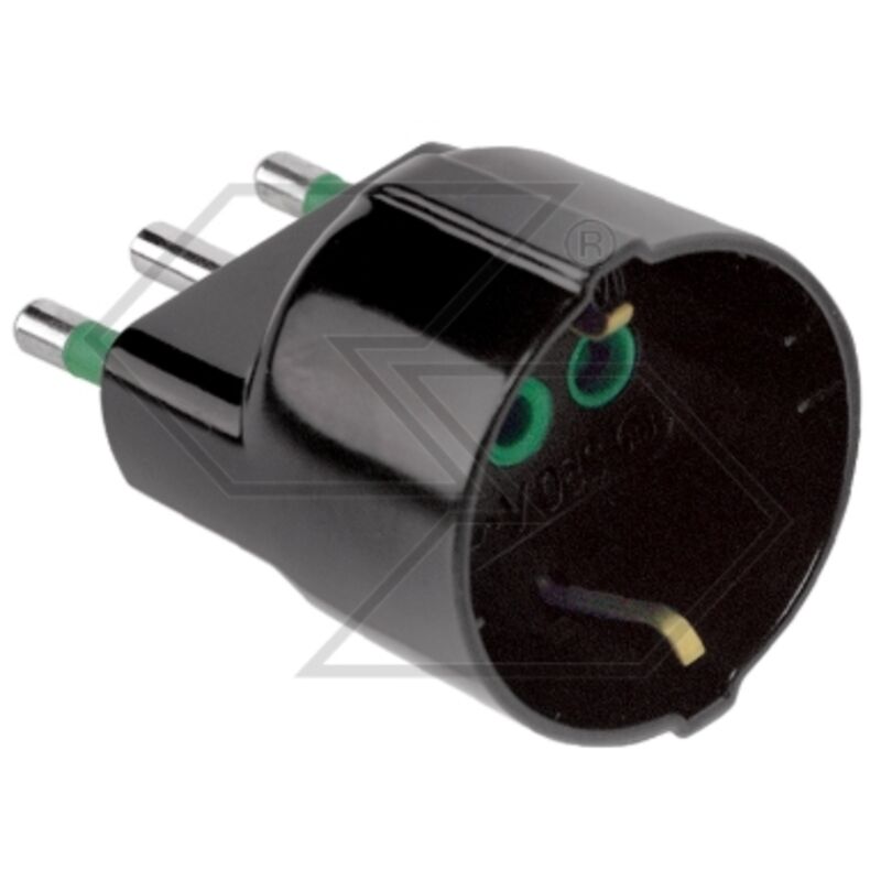 Adapterstecker 2-polig + Erde 16A 220V SCHUKO Stecker weite Teilung