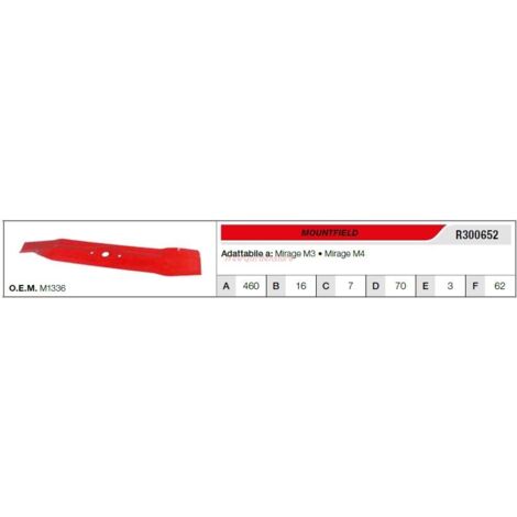MOUNTFIELD Messer Rasenmähermäher MIRAGE M3 M4 R300652