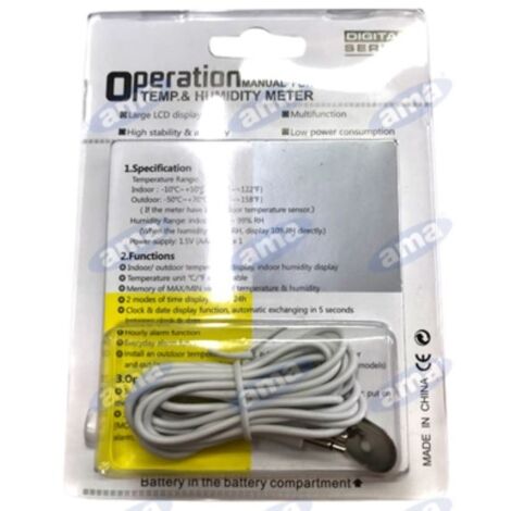 Digitales Abs Innen-/Außenthermometer -50 +70 Â° MIN / MAX - 95814