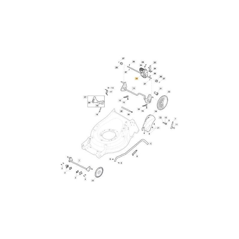 TRANSMISIÓN ELÉCTRICA GT-ME 512 36V BLDC MP1 ORIGINAL STIGA - 181003128/0