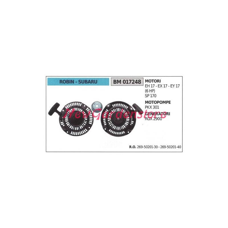 Arranque SUBARU motor bomba PKX 301 generador RGX 2900 017248
