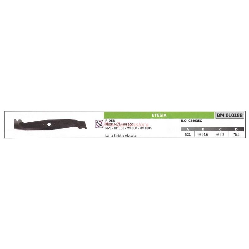 Cuchilla izquierda para cortacéspedes PROFI MVE 010188