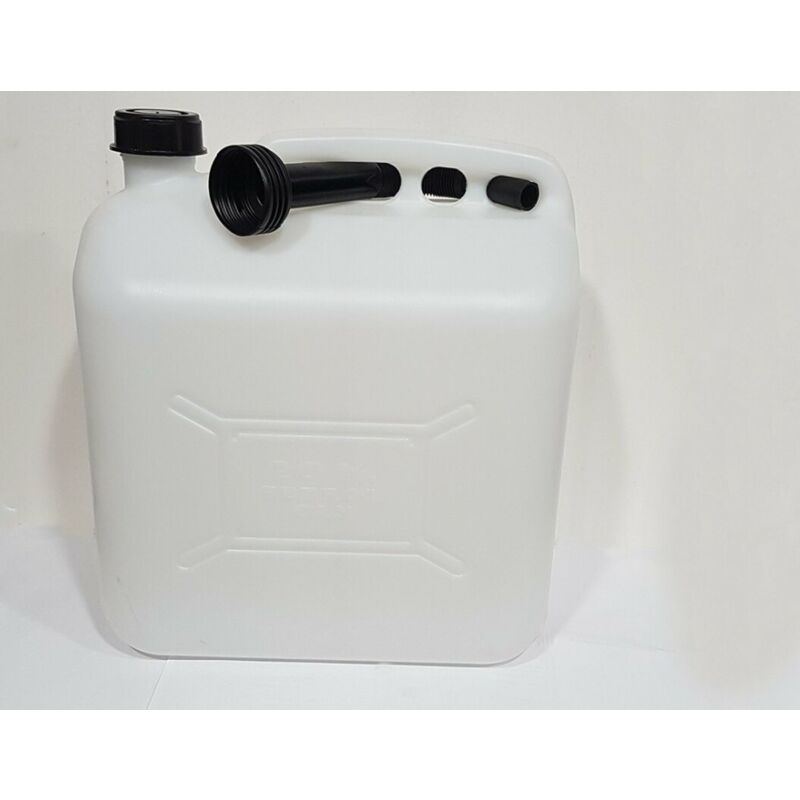 Bidón blanco 20 litros con tubo de prolongación código 019350