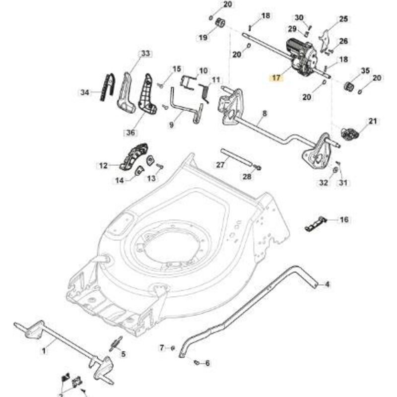 TRANSMISIÓN ELÉCTRICA GT 36V BLDC x MCS50-CP1 ORIGINAL STIGA - 181003137/0